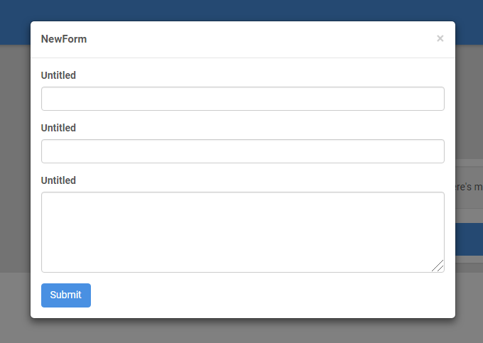 Sitefinity Forms Popup Template · Sitefinitysteve